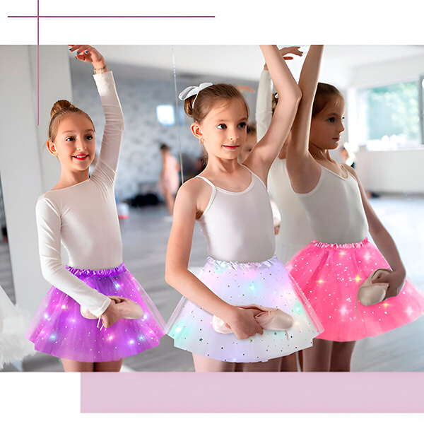 LED sijonas su blizgučiais PRINCESS – vigoexpress.lt